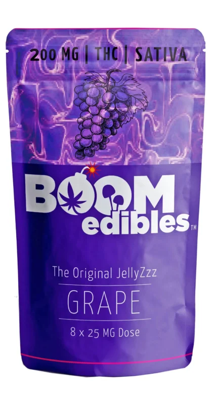 BOOM Edibles Jelly Grape 200mg Sativa